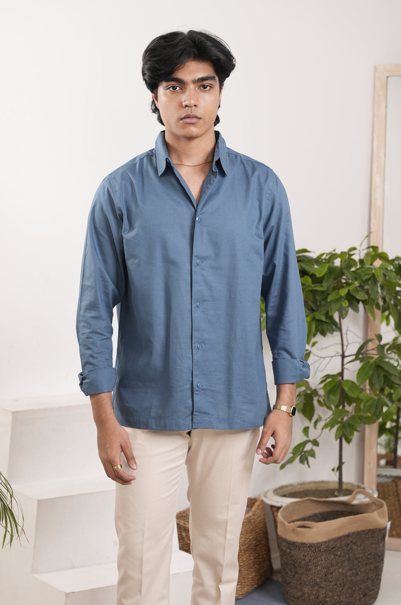 Buy Casual Shirt for Men - Cobalt Blue | Men's Fashion | Buy Now at DEFCLO