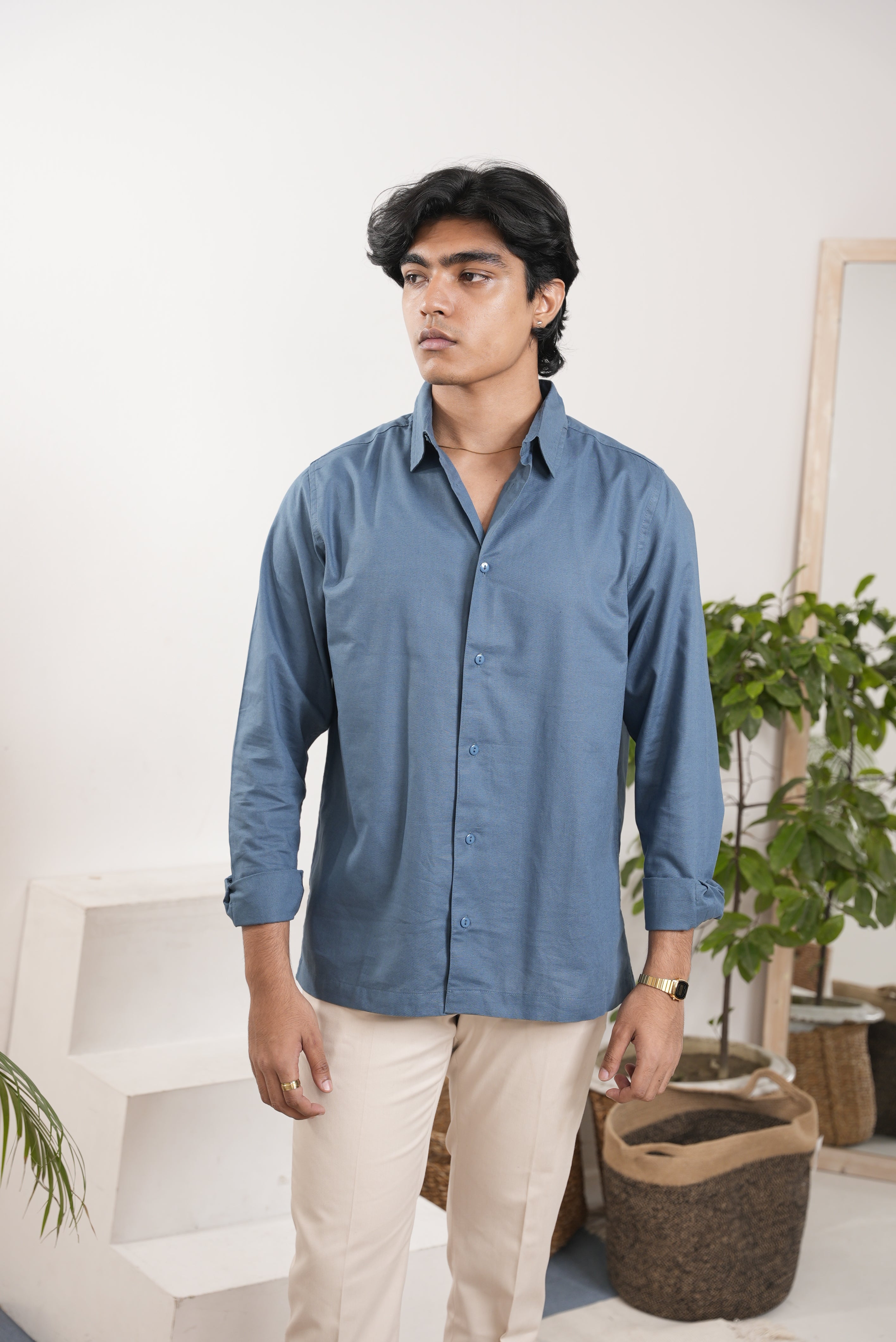 Buy Casual Shirt for Men - Cobalt Blue | Men's Fashion | Buy Now at DEFCLO